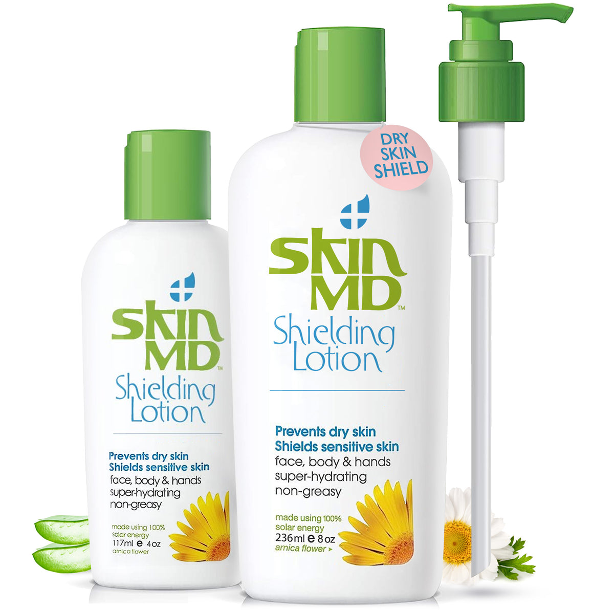 Skin MD Shielding Lotion 8oz and 4oz (with pump) – SkinMD Online Store
