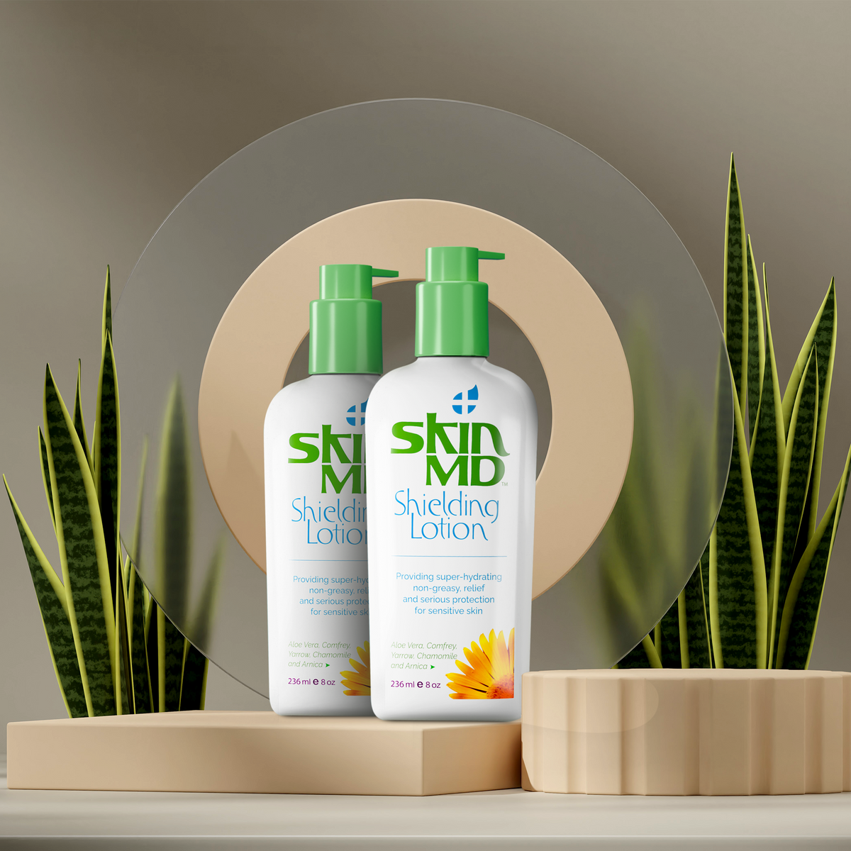 Skin MD Shielding Lotion 8oz (2 Pack) with 2 Pumps – SkinMD Online Store